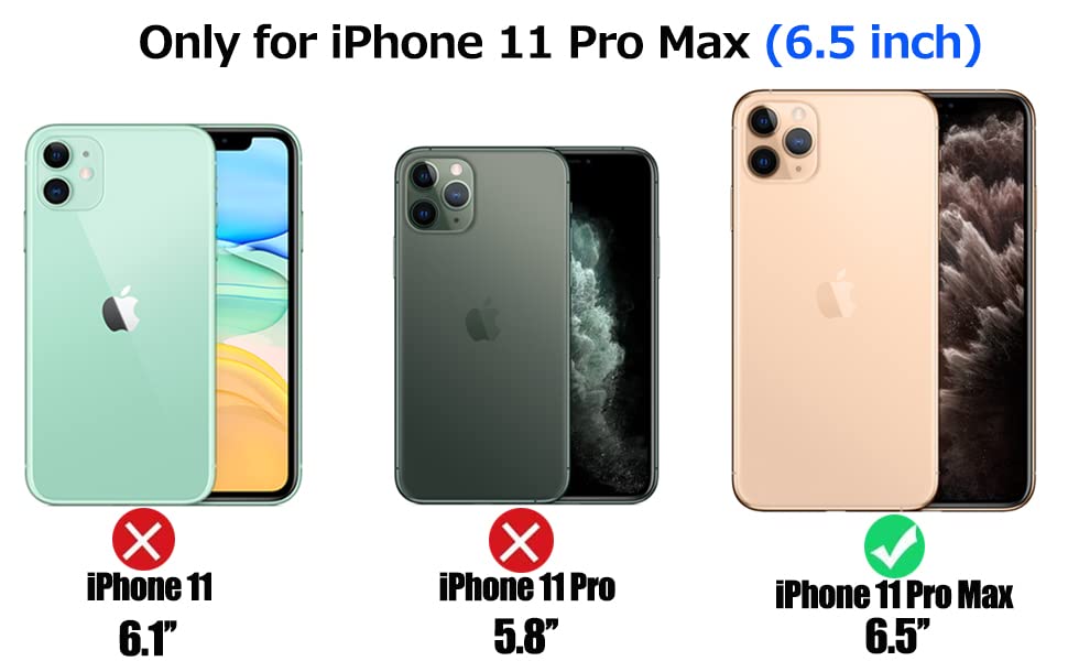 ORETECH iPhone 11 Pro Max Case, 360 Full Body Protection [2 x Tempered Glass Screen Protector], Hard PC & Soft Rubber Silicone Cover - 6.5" Red