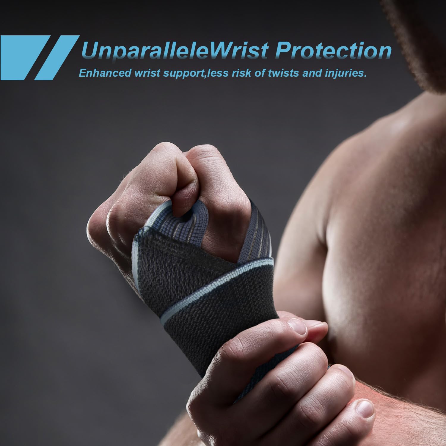 LIFECT 2 Pack Wrist Wraps, Wrist Support Brace for Work, Carpal Tunnel Arthritis, Tendonitis, Yoga, Weightlifting, Sports, Wrist Compression Straps for Women, Men, Fit Both Right and Left Hands