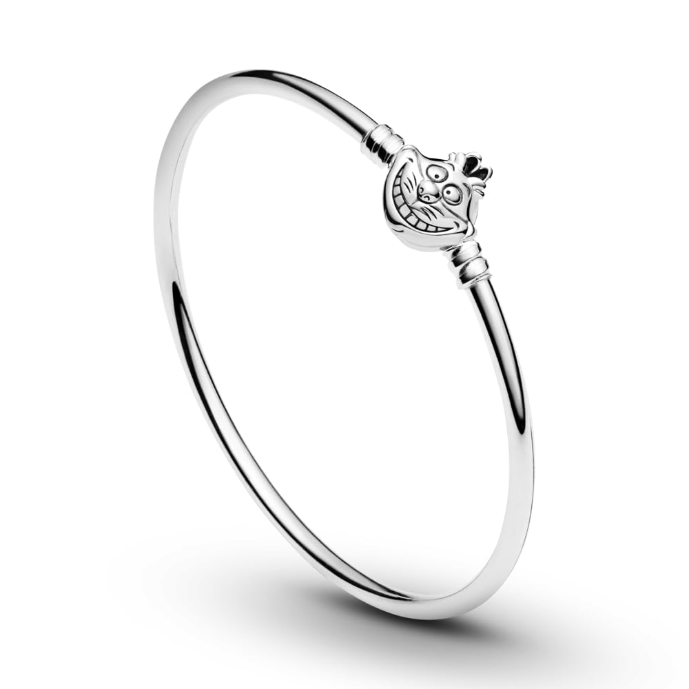 PANDORA Disney Alice in Wonderland Cheshire Cat Clasp Moments Bangle Bracelet