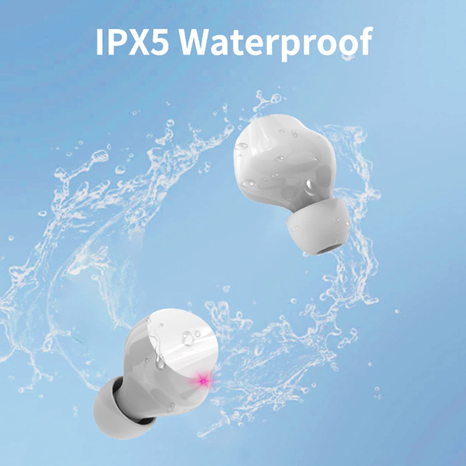Wireless Earbuds for Kids, Bluetooth 5.0 Mini Small Ear Buds with Cute Cartoon Charging Case TWS Kids Earbuds for School Girls Women Tiny Waterproof Earphones for iPhone Android