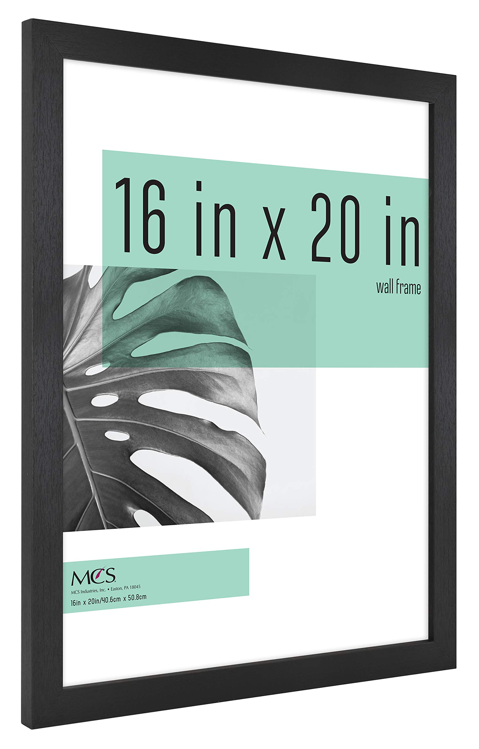 MCS Studio Gallery 16x20 Poster Frame Black Woodgrain, Vertical & Horizontal Wall Hanging Large Picture Frame for Photos, Posters & Art Prints (2-Pack)
