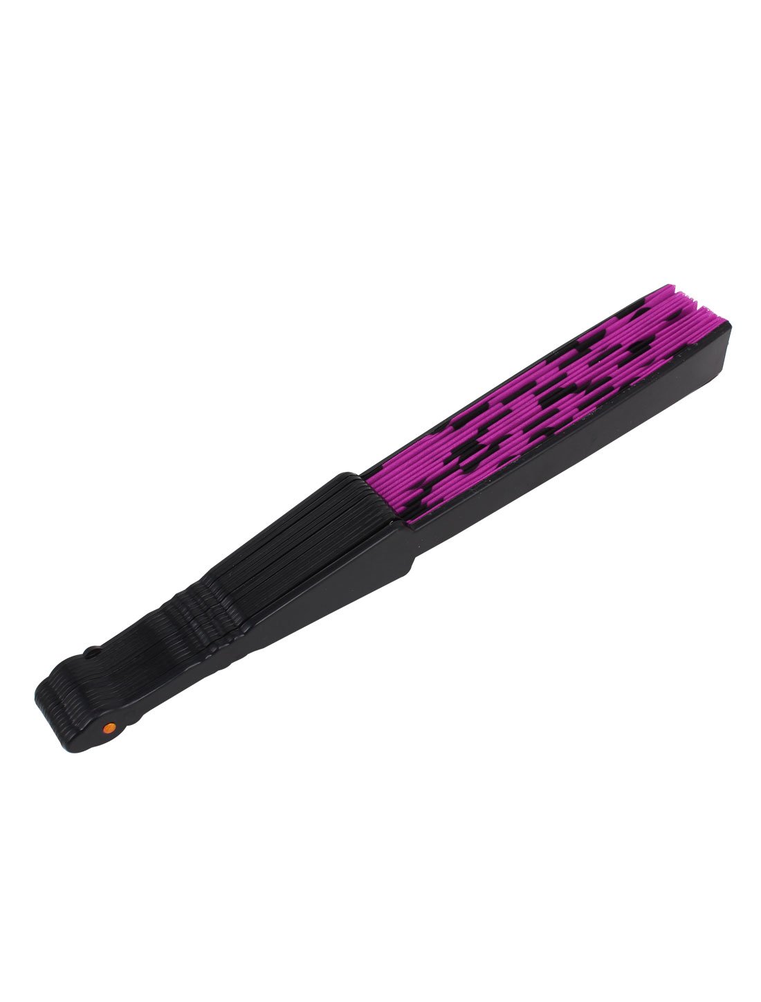 Qtqgoitem Unisex Summer Handy Dots Pattern Hand Folding Fan Black Fuchsia (model: eb8 f66 b20 438 4b2)