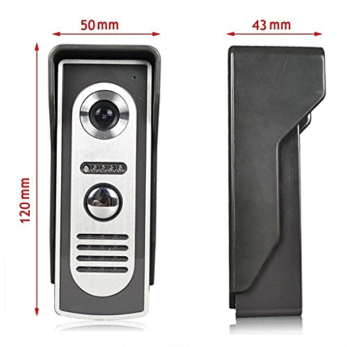 WSJIE Intercom Doorbell 7'' TFT LCD Wired Video Door Phone System Indoor Monitor 700TVL Outdoor IR Camera Support Unlock