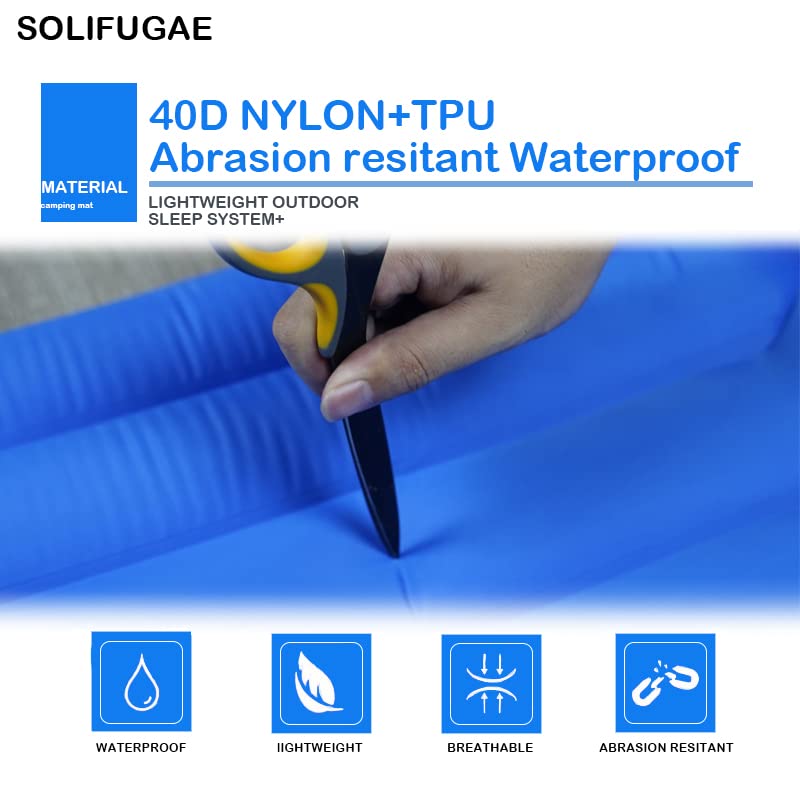 SOLIFUGAE Camping Sleeping Pad-Ultralight Inflatable Mattress-Hiking Tent Accessories