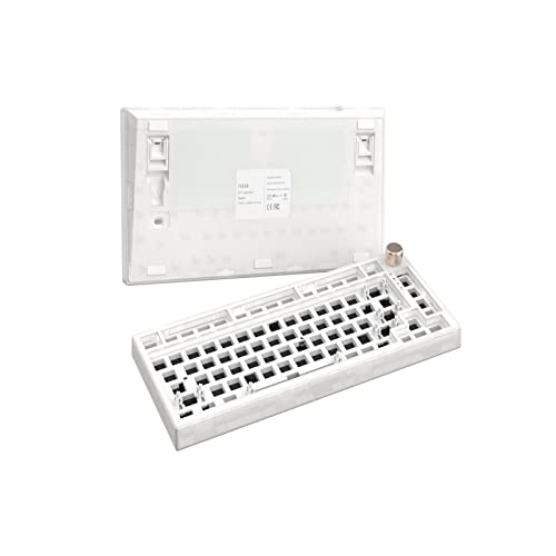 SWAHAA IK75 PRO QMK&VIA Hot Swap Customized Mechanical Keyboard DIY Kit Gasket Mount Wired RGB 3/5 Pins for Cherry Gateron (Color : Black Transparent)