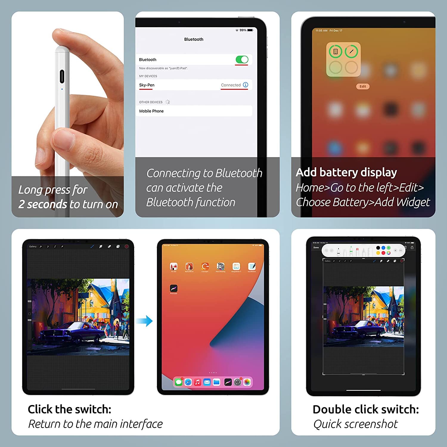 Stylus Pen Compatible with Apple iPad. Palm Rejection, Tilting Detection, Magnetic Adsorption for APESU Digital Pencil Compatible with iPad Pro ,iPad Gen,iPad Mini,iPad Air,2018 and Later Model.