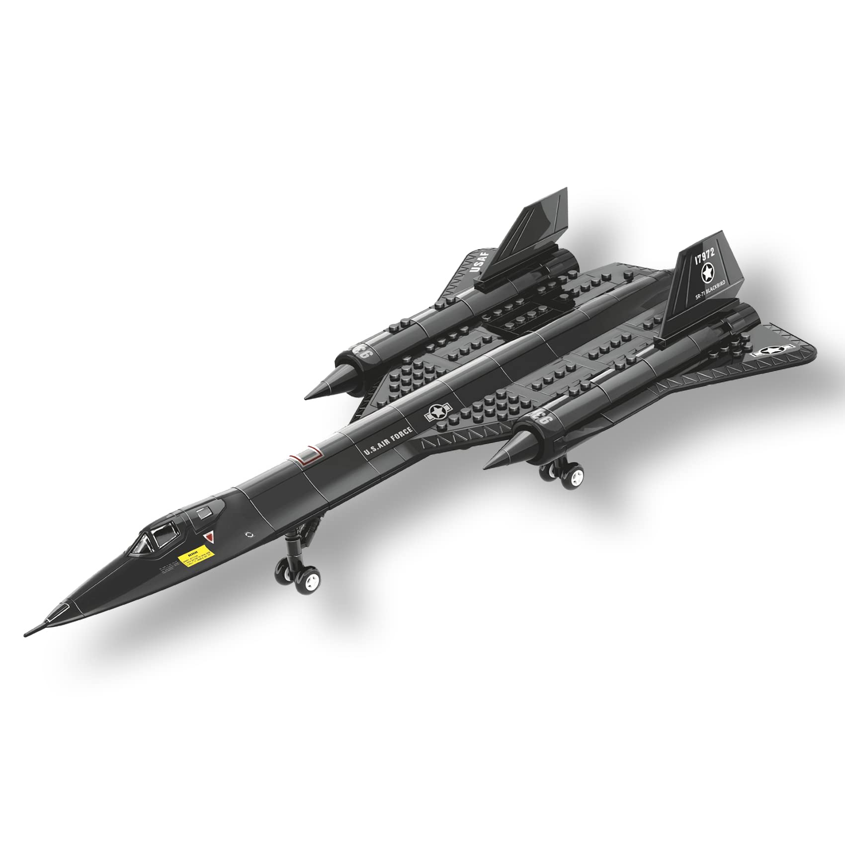 Veccsill SR71 Blackbird Model Airplane Building Blocks Set(183 PCS), Military WW2 Plane Kits for Boys, Army Aircraft Fighter Jet Sets for Kids