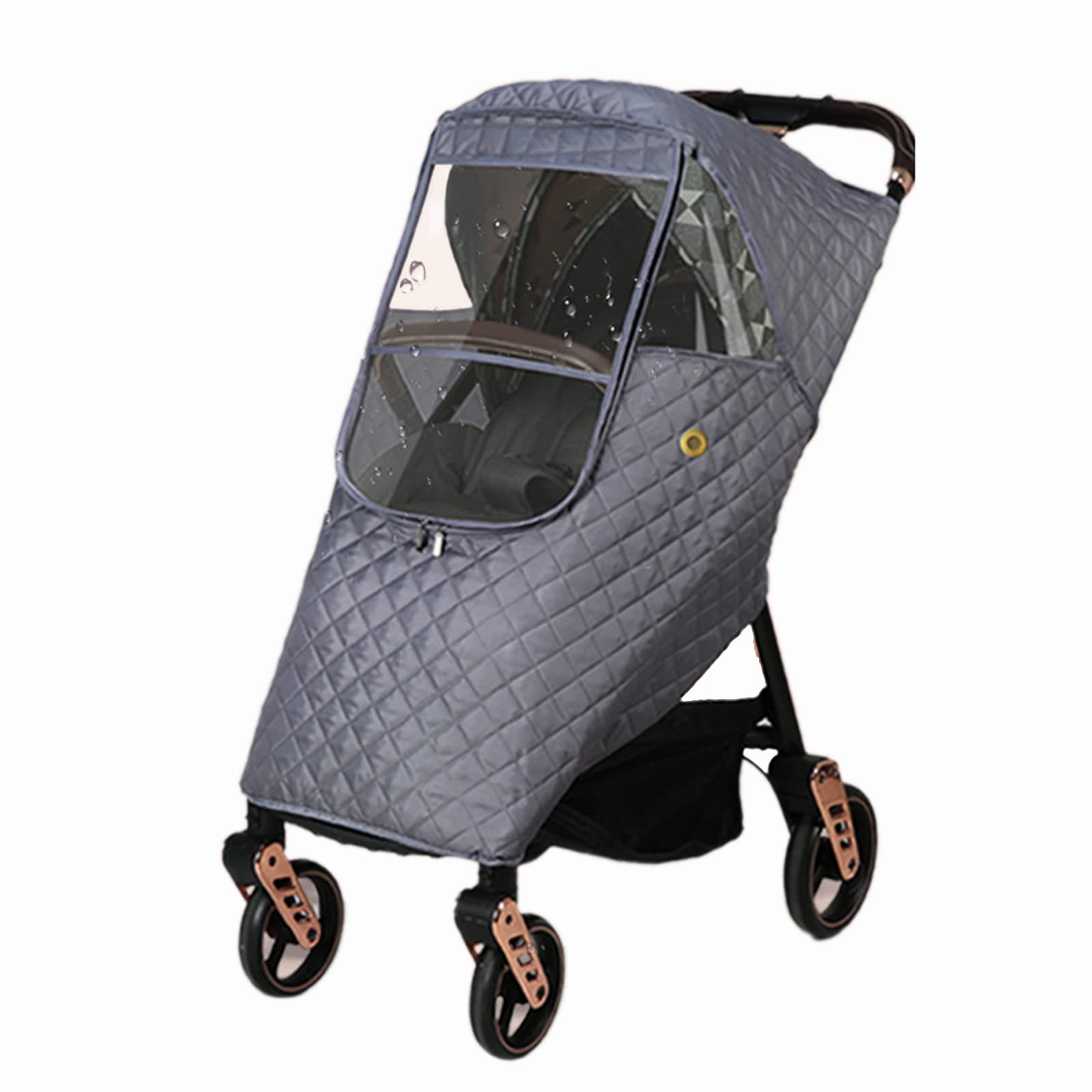 Stroller Rain Cover Universal Warm Quilted Weather Cover Protect from Rain Sun Snow Wind Dust for Baby Stroller Pushchair