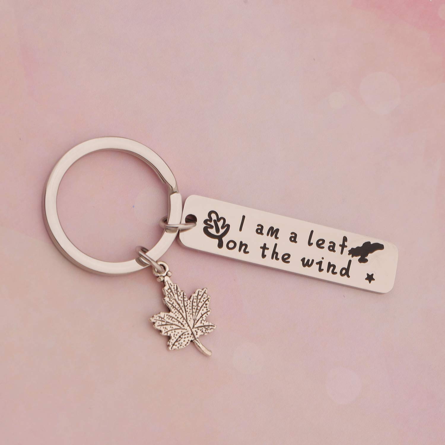 MYOSPARK I Am A Leaf On The Wind Firefly Inspired Serenity Keychain With Leaf Charm For Firefly Fan (Leaf Keychain)