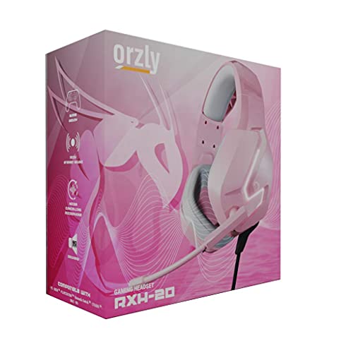 Orzly Gaming Headset for PC and Gaming Consoles PS5, PS4, Xbox Series X | S, Xbox ONE, Nintendo Switch & Google Stadia - Stereo Sound with Noise Cancelling Mic - Hornet RXH-20 Nakuru Edition (Renewed)