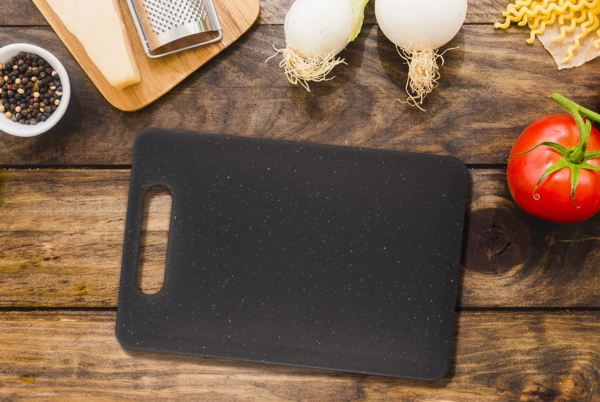 Luciano Housewares High Density Polypropylene Cutting Board, 11.75 x 7.87 inches, Grey, Gray (80576)