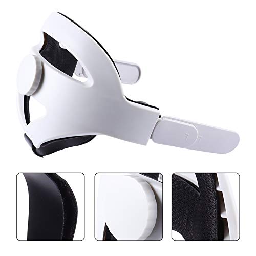 SOLUSTRE 1pc Holder Pressure Headband Vr Replacement with Strap Cushion Plastic Maintain Enhanced Compatible Head for Comfortable Balance Adjustable White Professional Reduce Vr Headstrap