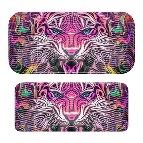 Tiger Head with Creative Abstract Element Decal Stickers Cover Set Full Wrap Skin for Switch Protection Faceplate Sticker for Switch