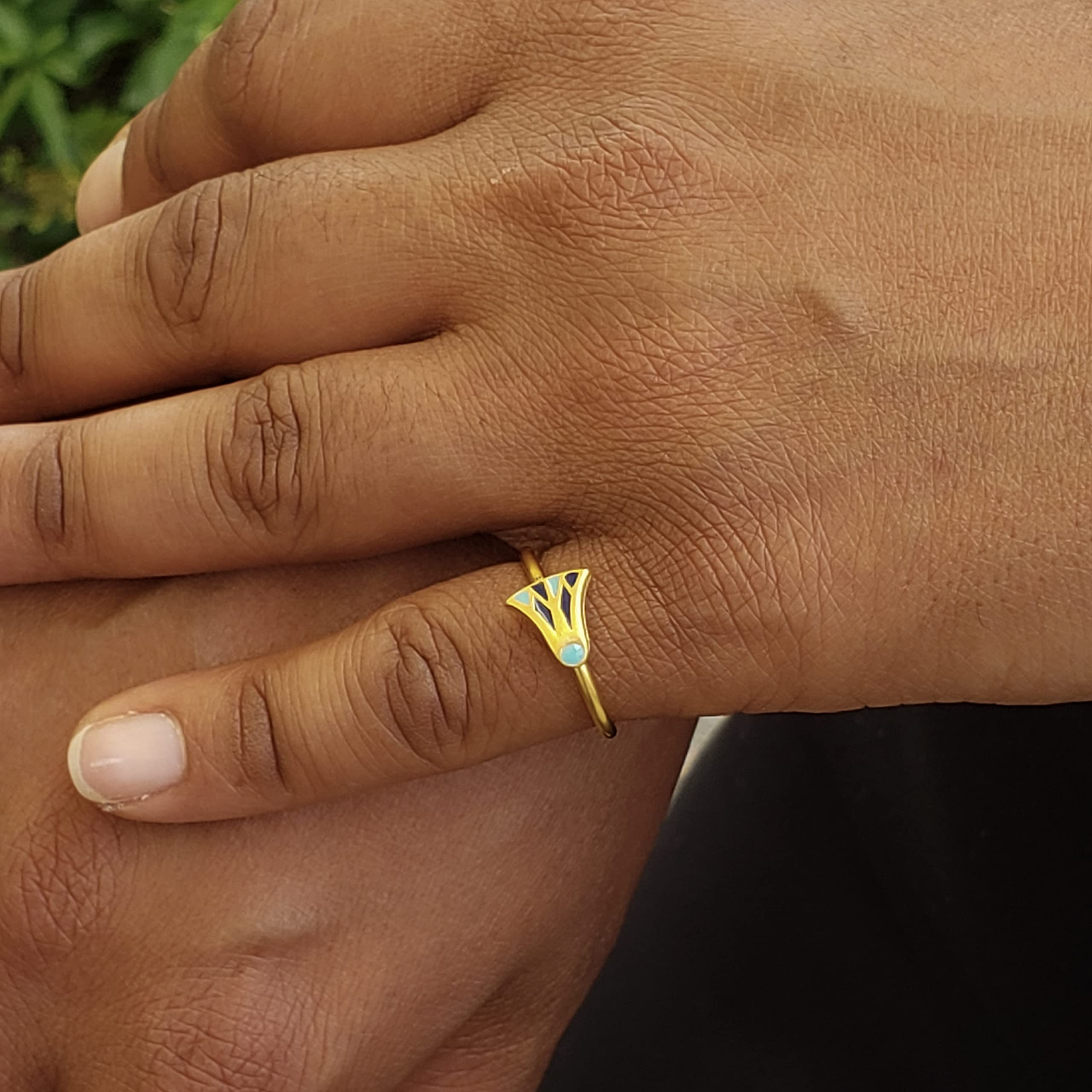 MUSEUM REPRODUCTIONS Egyptian Lotus Ring - Adjustable