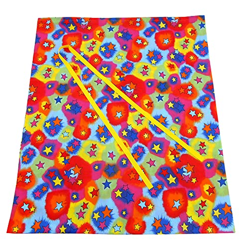 VZWraps Stars Reusable Fabric Gift Bag for Birthday, Graduation or Father's Day (Jumbo 27 Inches Wide by 33 Inches High)