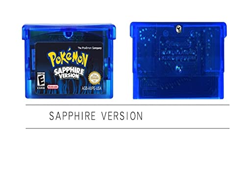 TEMSOOM 5 Classic Po-kemon Series Game Cards; Applicable to GBA/GBM/SP/NDS/N-DSL Game System (Size : Blue)