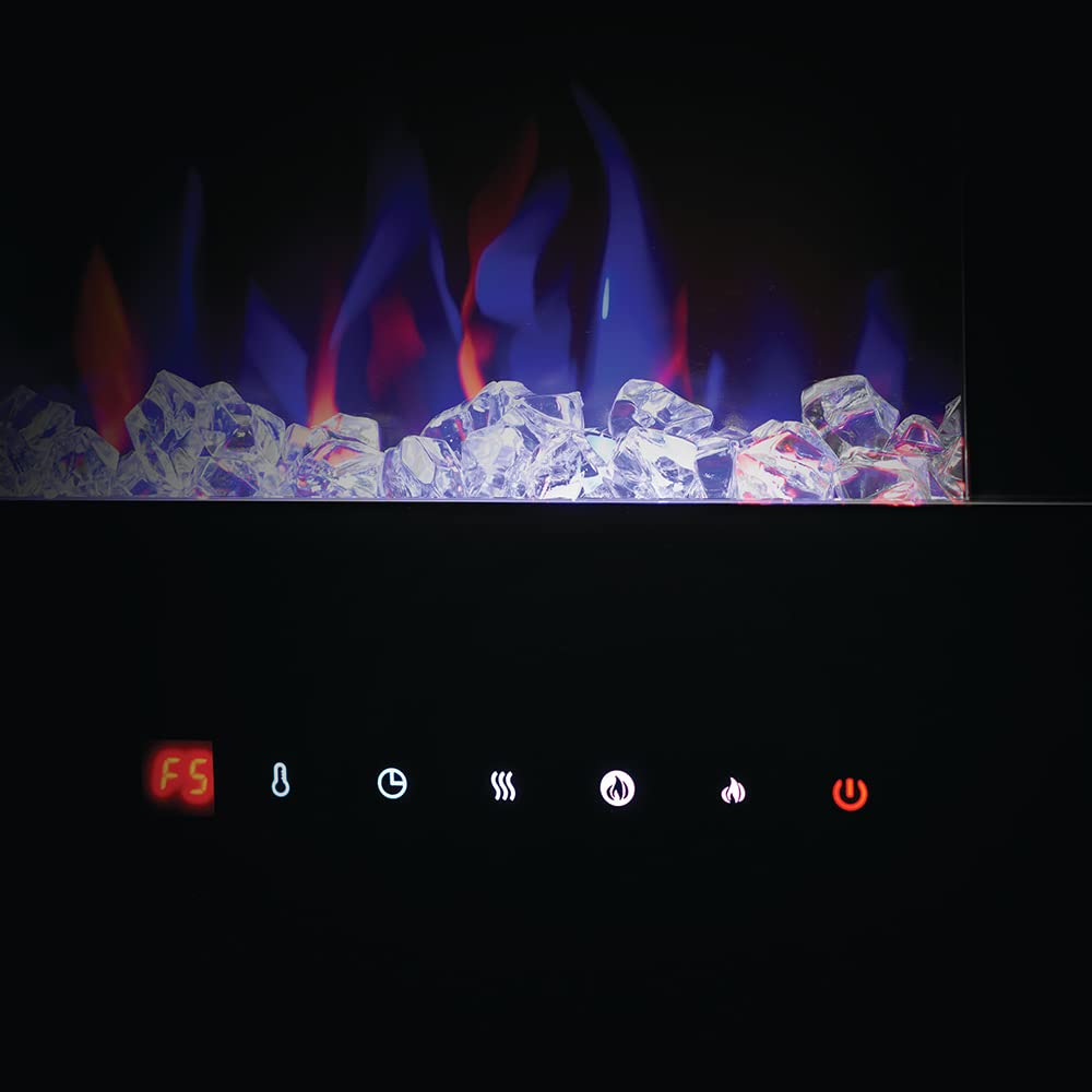 Napoleon Harsten 50 inch Wall Mount Electric Fireplace with Bluetooth Speakers - Black, NEFL50HF-BT