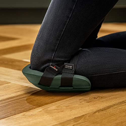 NoCry Gardening and Cleaning Foam Knee Pads for Men and Women with Two Strong, Adjustable Straps, Thick, Comfortable, Waterproof Cushion and a Soft Inner Liner. Green