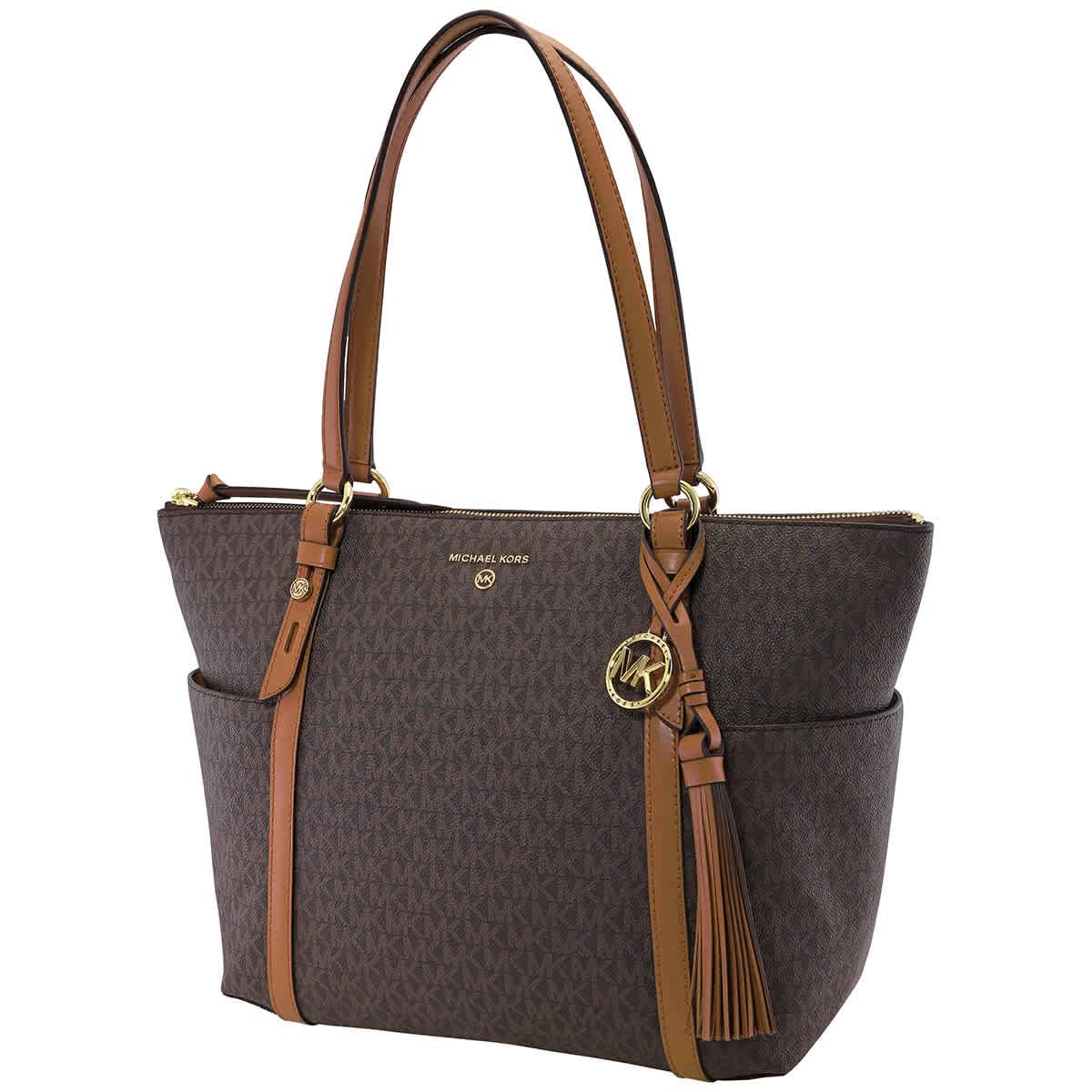 Michael Kors Sullivan Large Top Zip Tote Brown/Acorn One Size