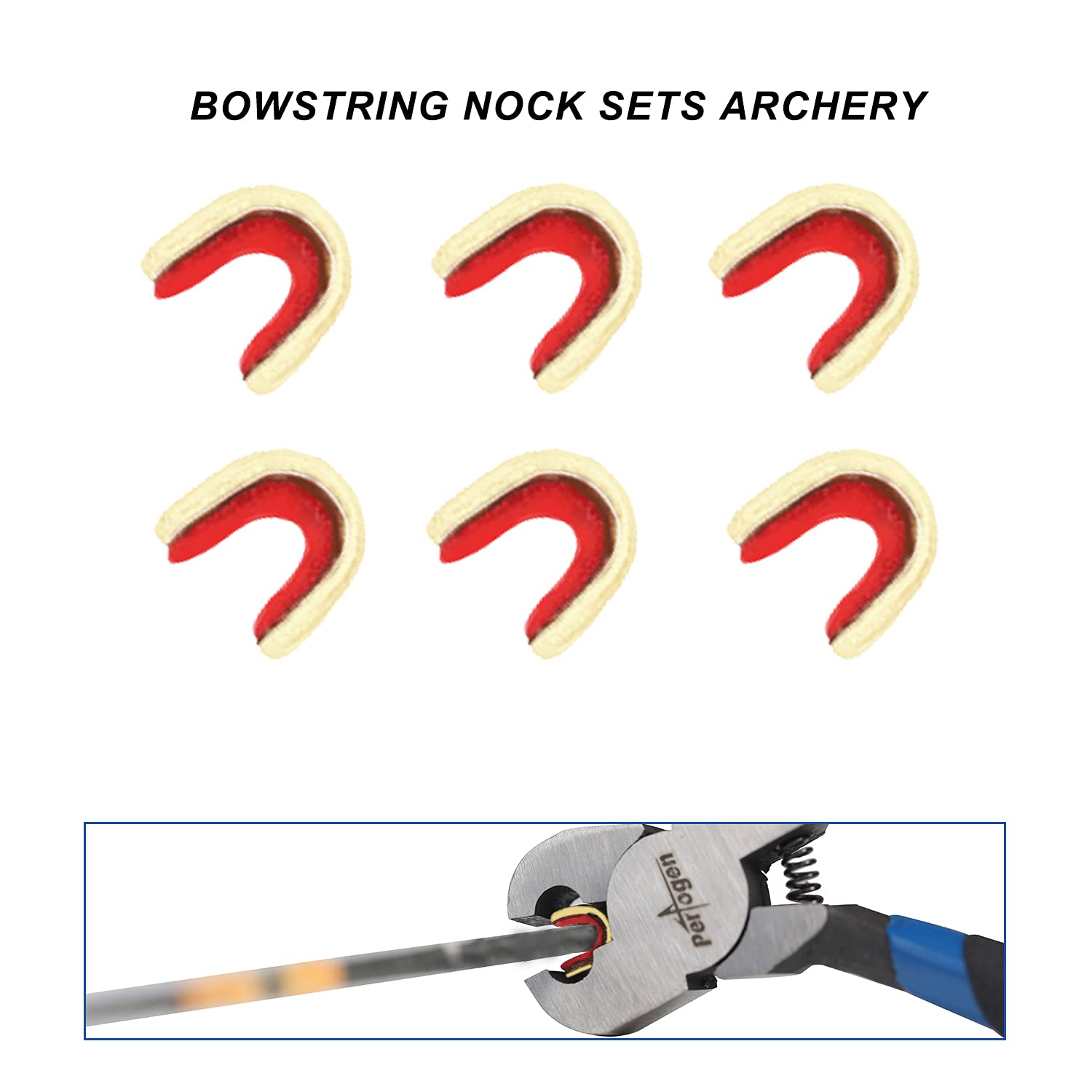 Perogen Archery Bow String Points Nock Pliers Set T Shape Arrow Bow Square Ruler Nocking Point Buckles for Recurve Bow