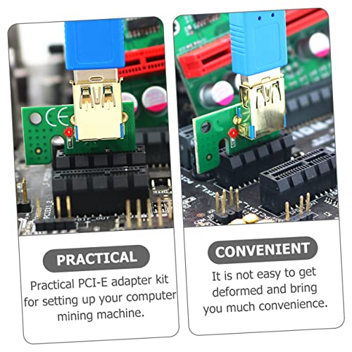 SOLUSTRE 6 Sets Riser Card Mining Graphics Pcie Riser Graphic Pcie Extension Cable Mining Gpu Extension Cable Pci- e Riser Cable Adapter Cable Extension Cord Gpu Riser PCB Hard Disk X16 Ssd
