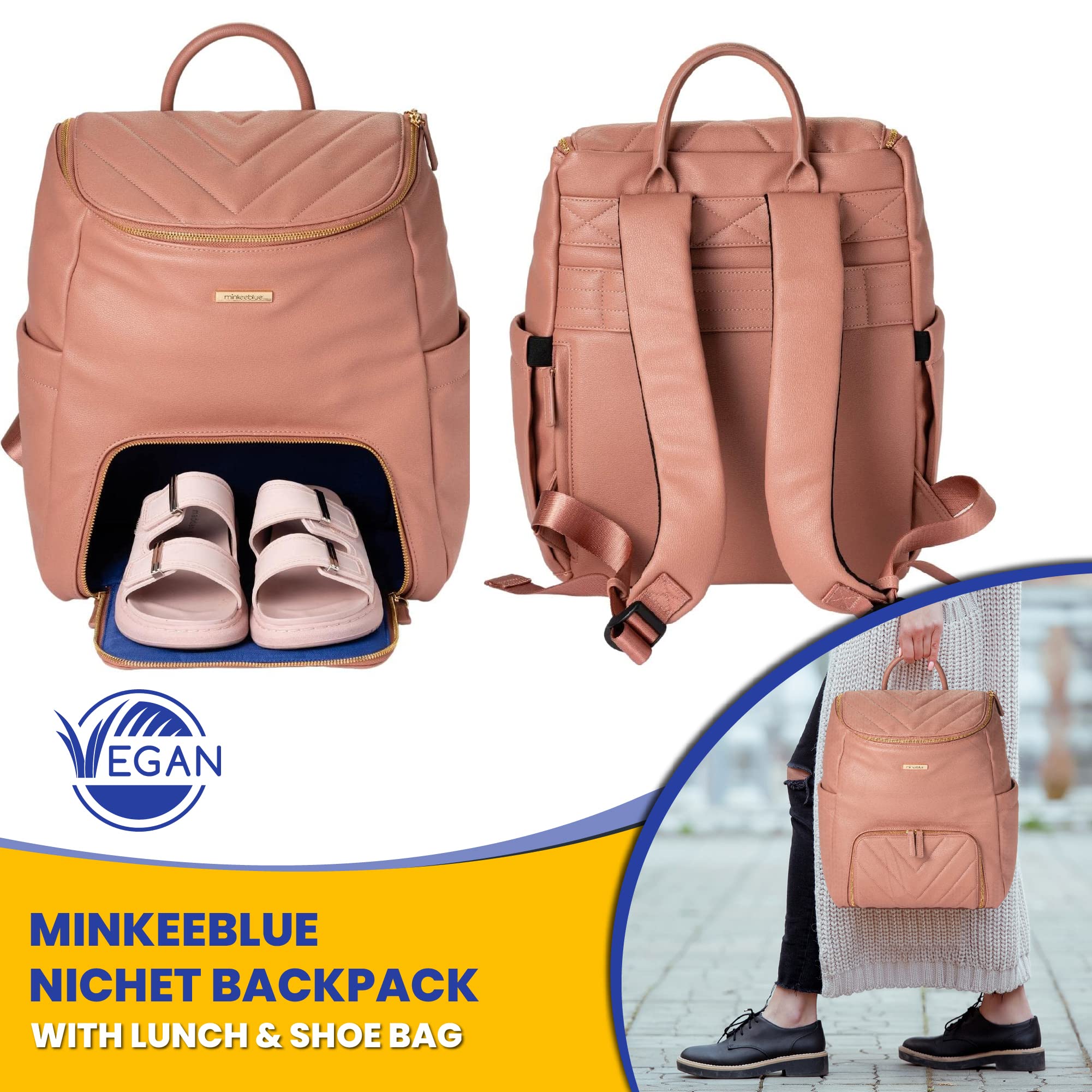 MinkeeBlue Nichet Backpack (Blush)