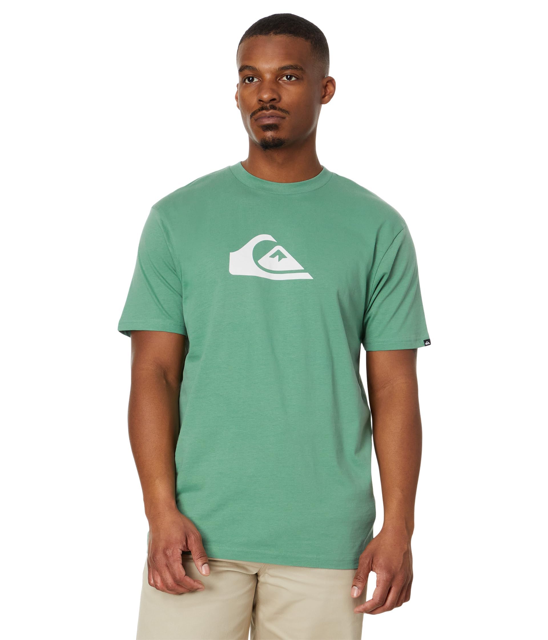 Quiksilver Men's Comp Logo Tee Shirt, Black, Large