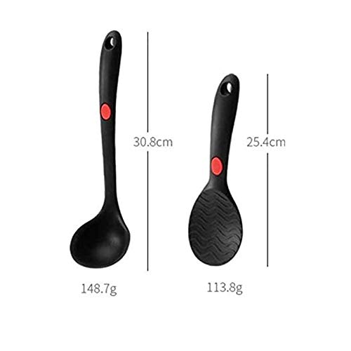 LMMDP Kitchen Set Silicone Cooking Utensils Set Non-stick Spatula Heat Resistant Handle Cooking Kitchen Tools