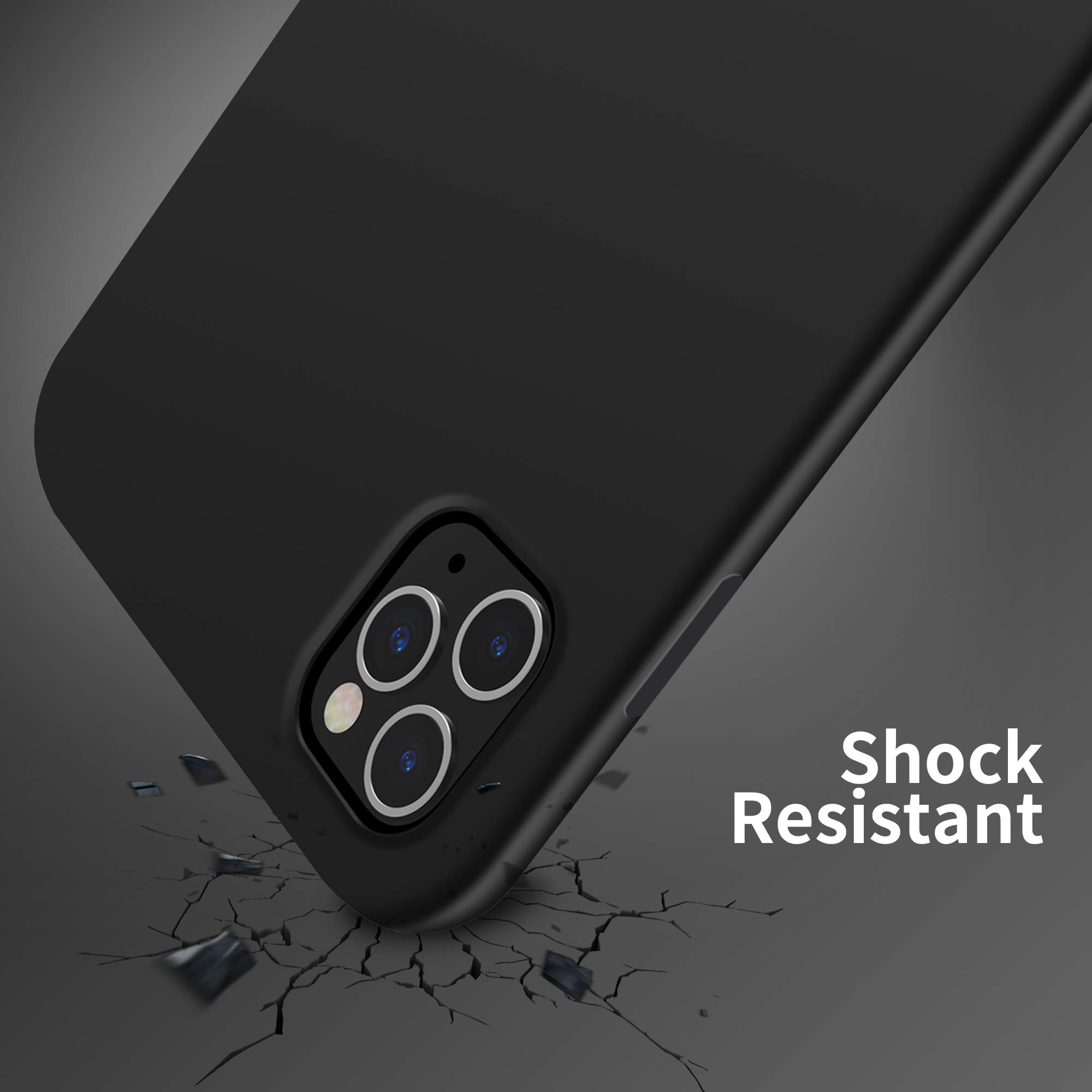 OTOFLY Compatible with iPhone 11 Pro Case, Ultra Slim Fit Liquid Silicone Anti-Scratch Shockproof Case with Microfiber Lining (Light Gray)