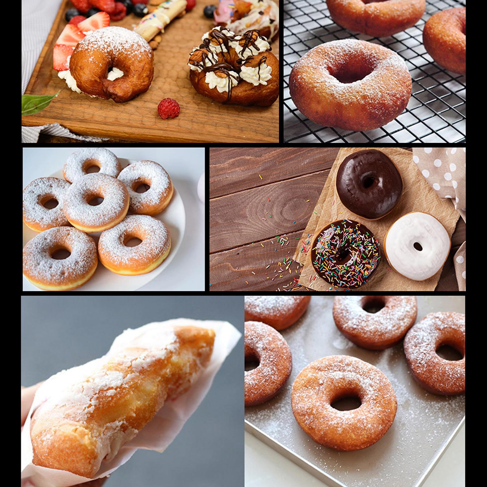 Mini Donut Maker, Non-Stick Donut Maker Machine for Makes 7 Doughnuts, Kid-Friendly Breakfast, Snacks, Donut Print Desserts & More for Home and Travel Use