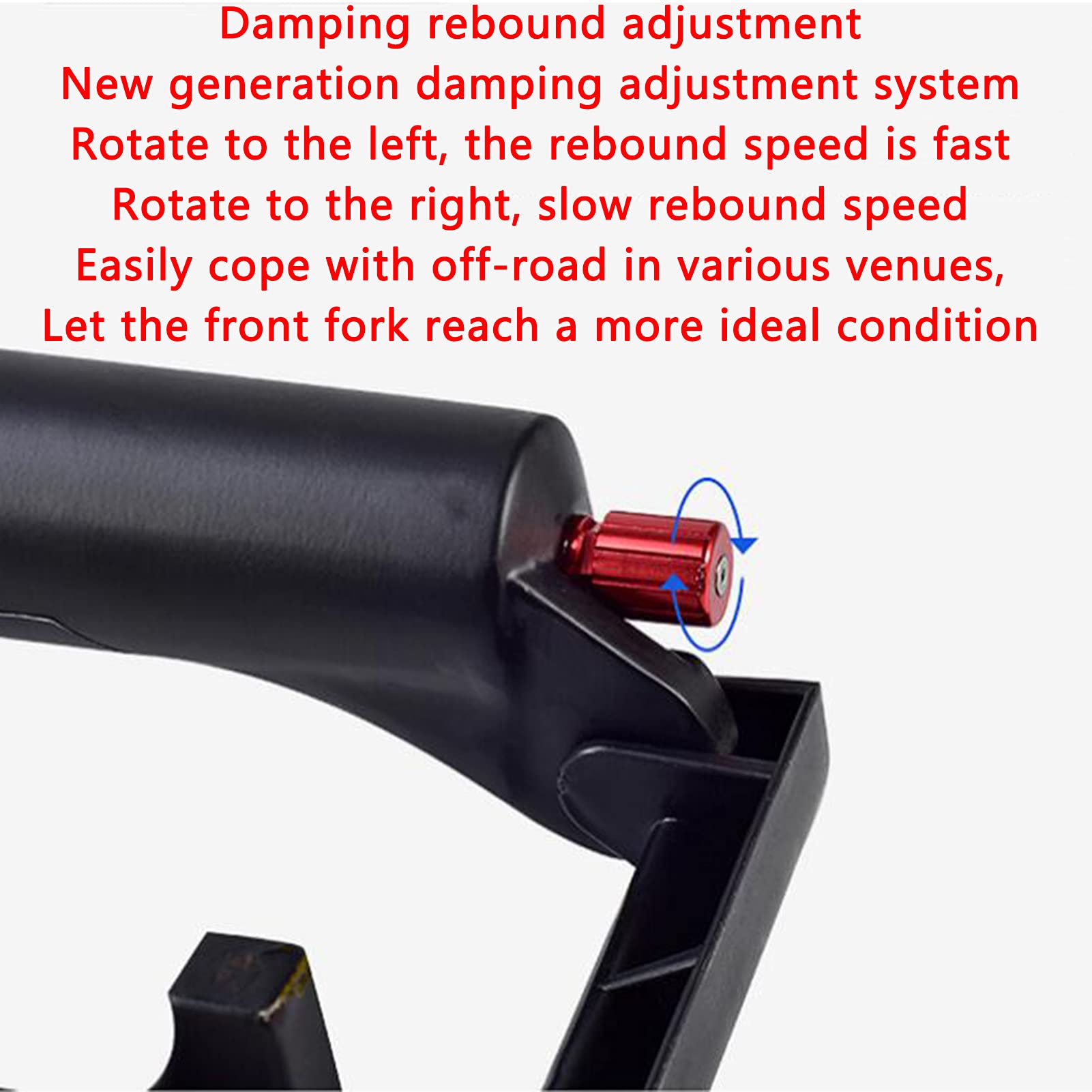 MTB Air Fork Front Suspension 26 & 27.5In Mountain Bike Adjustable Damping Shock Absorber, Double Chamber, Shoulder Lock, Super Light 1600G Bicycle Accessories,White,26inch