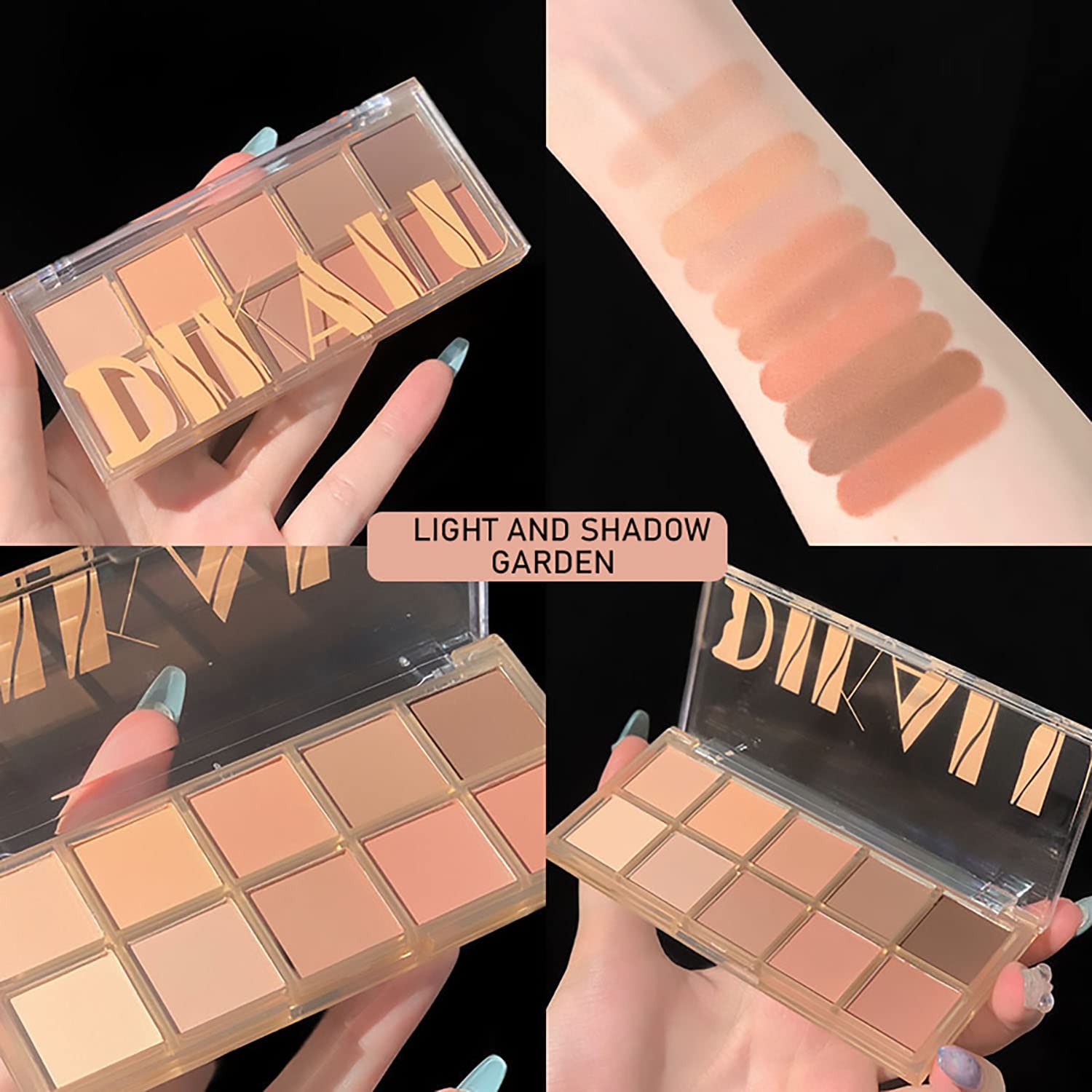 Sulily 10 Colors Eyeshadow Palette Matte Nude Shimmer Eye Makeup Palette,High Pigmented, Naturing-Looking, Ultra-Blendable,Long Lasting High Pigment with 2 Eyeshadow Brush (04+05)
