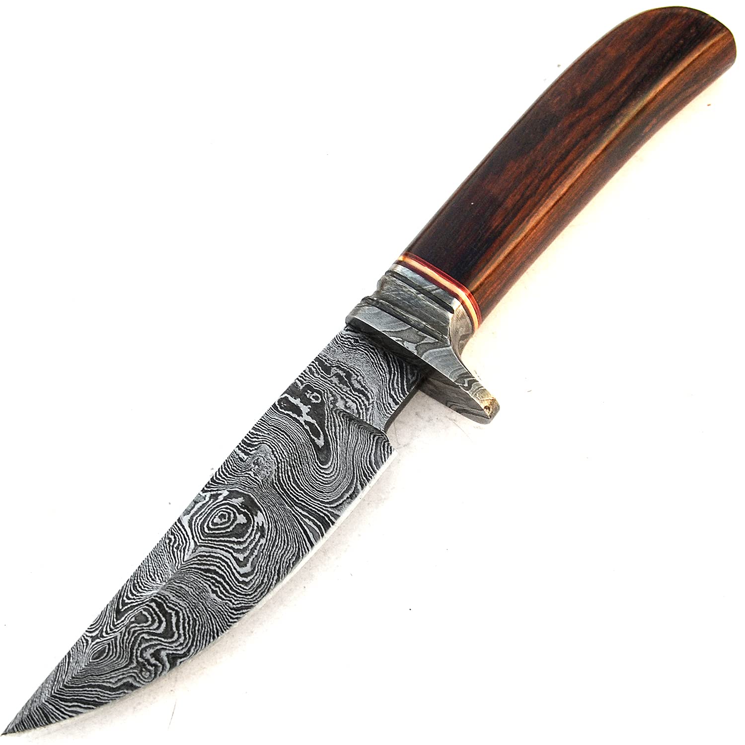PAL 2000 KNIVES Knife With Leather Sheath Handmade damascus Steel Knife Custom Knife 9 Inch Rosewood Handle 9685