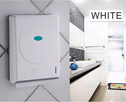 Paper Towel Dispenser Wall Mount, C Fold Paper Towel Dispenser, Multifold Towel Dispenser for Home and Commercial Use, Bathroom Tissue Holder,White by Cq acrylic
