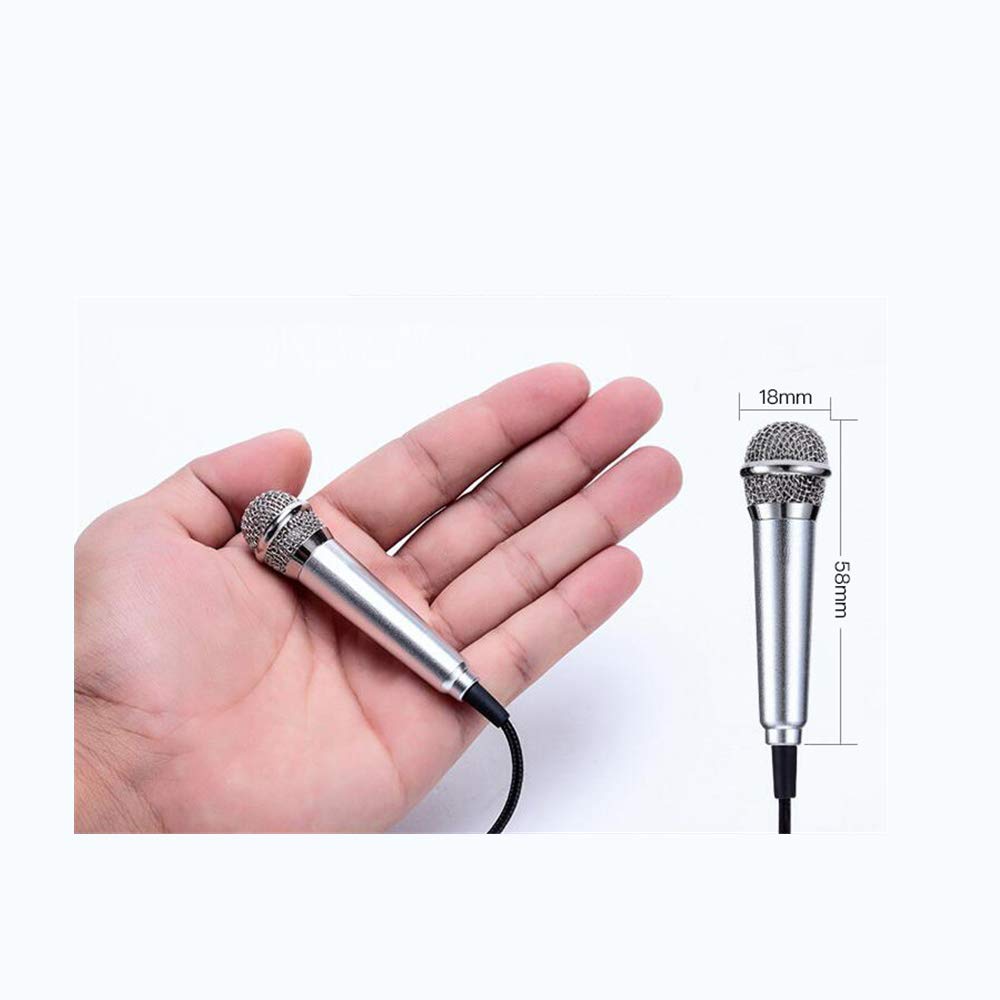 Mini Microphone, Mini Mic, for Recording/Chatting and Singing, for Mobile Phone/Laptop/ipad（Rose Gold）