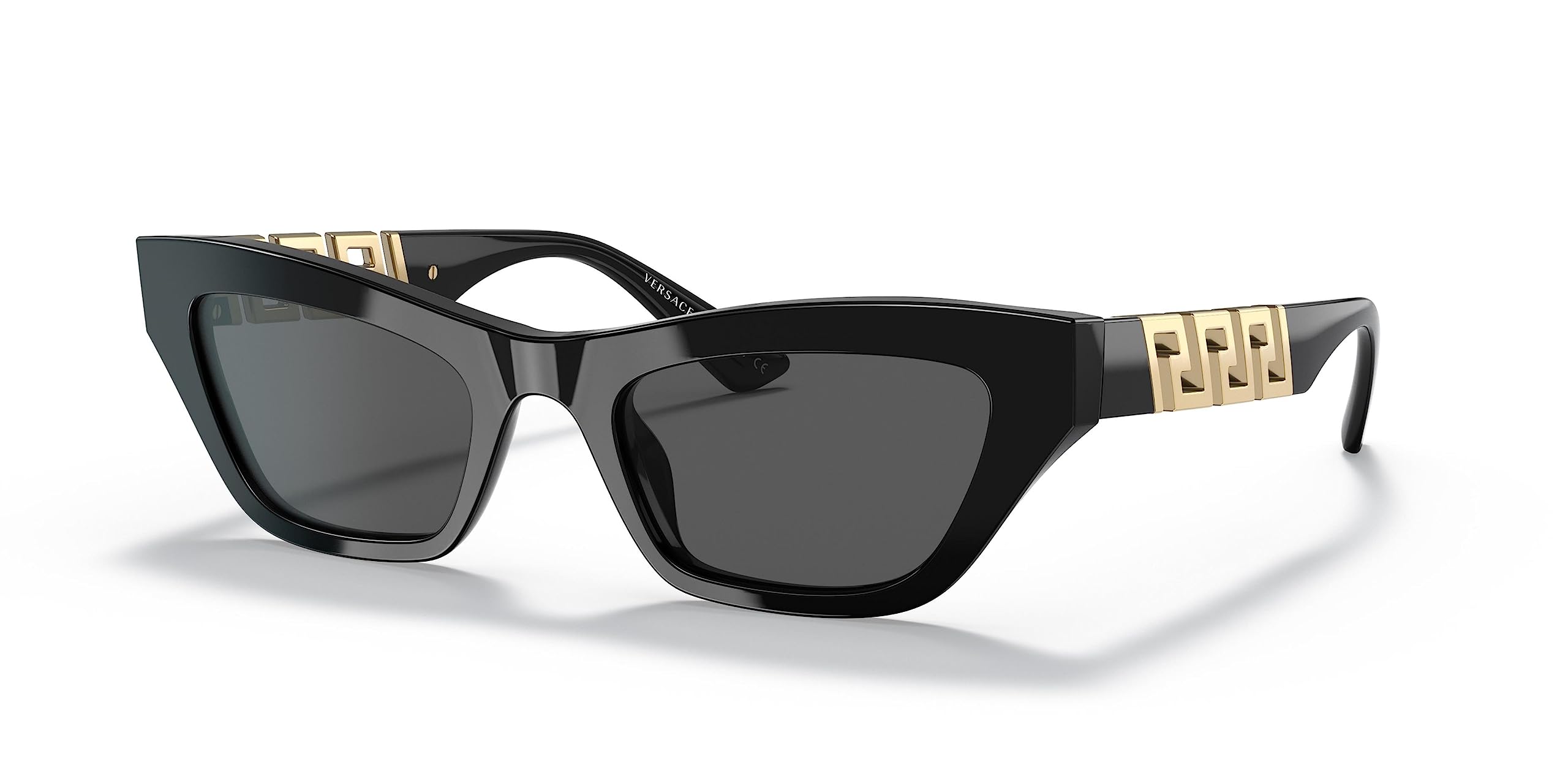 Versace VE 4419 GB1/87 Black Plastic Cat-Eye Sunglasses Grey Lens