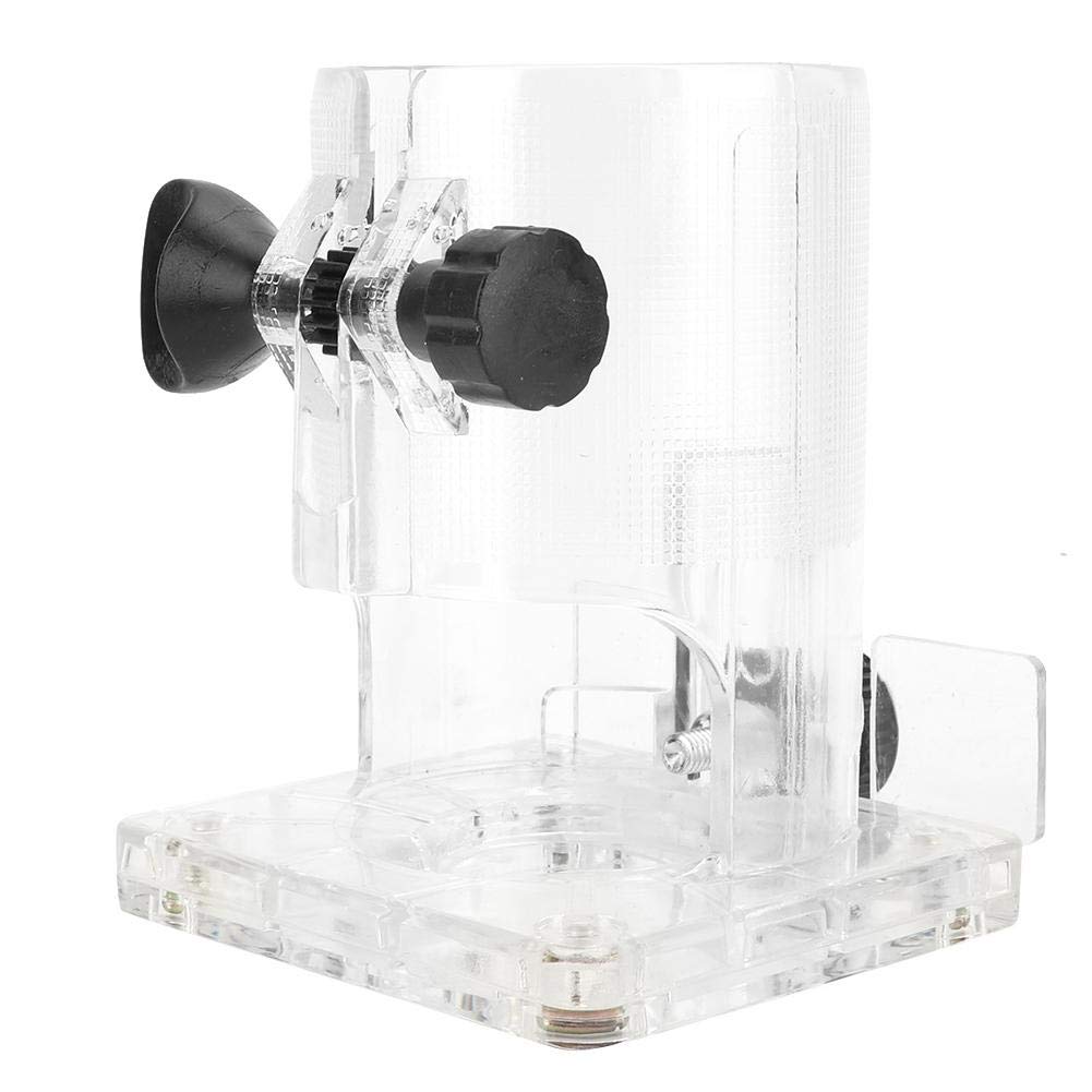Trimmer Base, Woodworking Trimmer Router Transparent Plastic Base Power Tool Protective Accessory(Thickened)