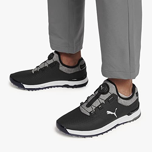 Puma Golf Men's Proadapt Alphacat Disc Golf Shoe, Puma Black/Puma Silver/Quiet Shade, 11