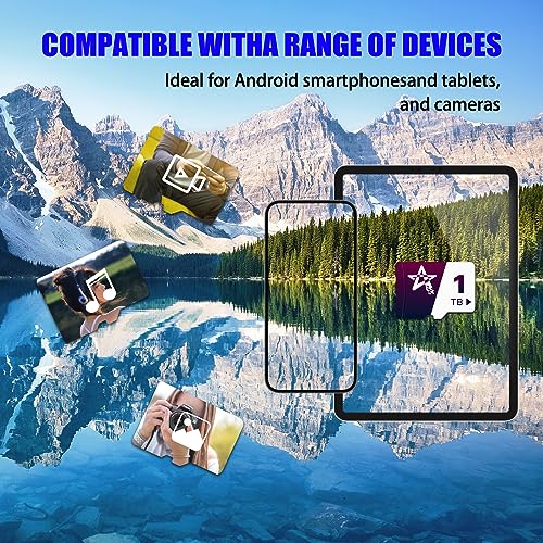 Memory Card 1TB, Ultra UHS-I TF Card - A1, U3, C10, V30 High Speed Memory Card Expanded Storage for Android Smart Phones, Tablets