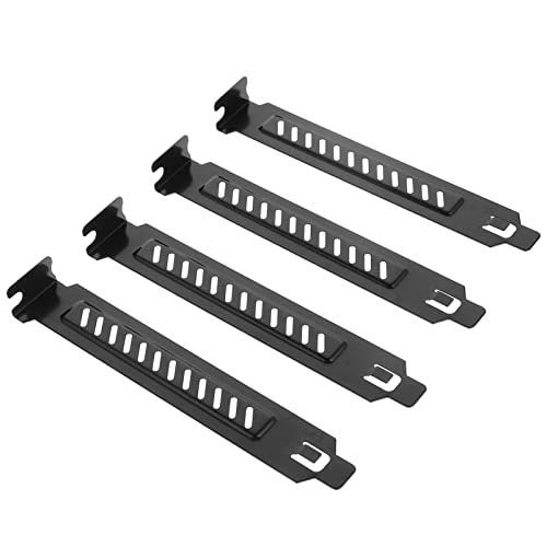 SOLUSTRE Pc Case Pc Pc Pc Stainless Steel PCI Slot Cover Hard Steel Filter Blanking Plate System Slot Blanking Panel Black RGB Computer RGB Computer Case