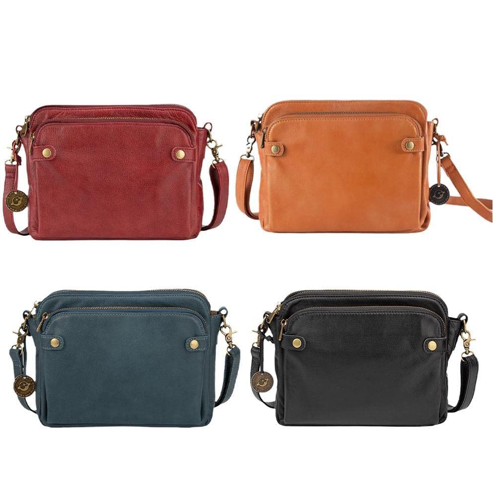 Three Layer Leather Crossbody Shoulder Clutch Bag Women's Zippered Shoulder Luxury Handbag Bag Women Fashion Messenger Bag