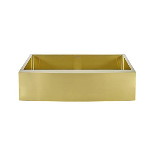 Swiss Madison Rivage 36 x 21 Stainless Steel, Single Basin, Farmhouse Kitchen Sink with Apron in Gold