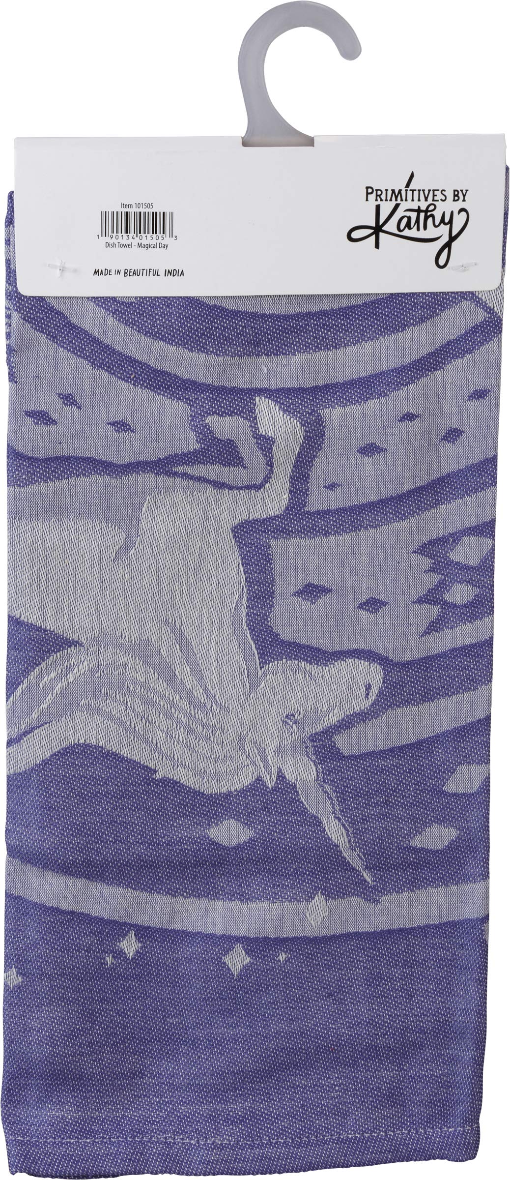 Primitives by Kathy Unicorn Dish Towel - Have a Magical Day - Soft and Absorbent Woven Cotton Jacquard Kitchen Towel, 20" x 28"