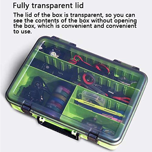 Multifunction Tackle Storage Box Multifunctional Fish Hook Box Parts Box Storage Box Special Tool Box Plastic Bait Box Double-layer Fake Bait Box Fishing Gear Accessories Box Large Capacity Lure Box E