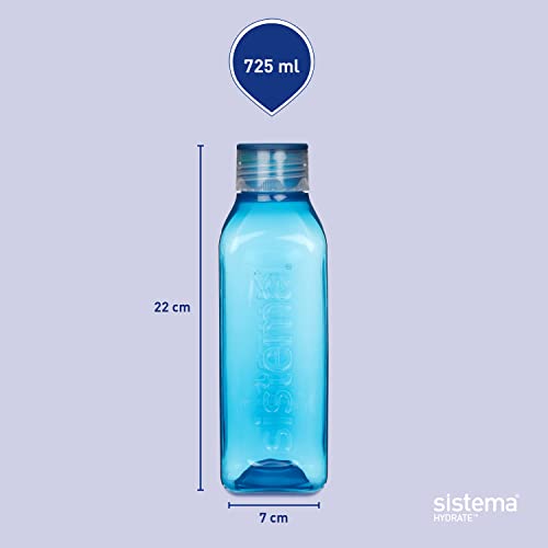 Sistema Retro Square Bottle, 725 ml - Assorted Colours