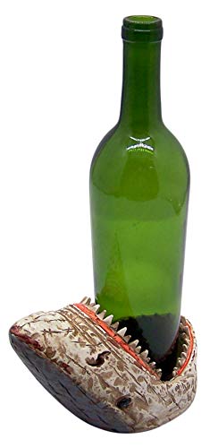 Shark Head Wine Bottle Holder, Tabletop Decoration, 7 Inches