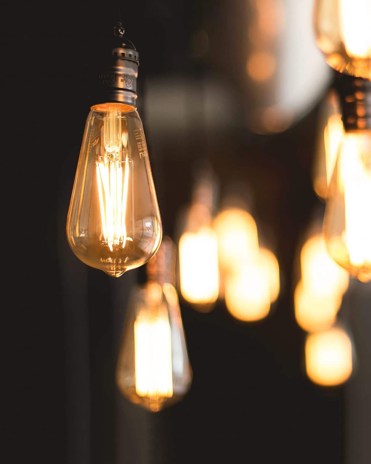 Lepro Dimmable Edison Bulbs 60 Watt Equivalent LED Bulb, Filament Vintage Light Bulbs, 2700K Warm White, E26 Medium Base, ST58 Antique Style, Clear Glass, 4 Packs