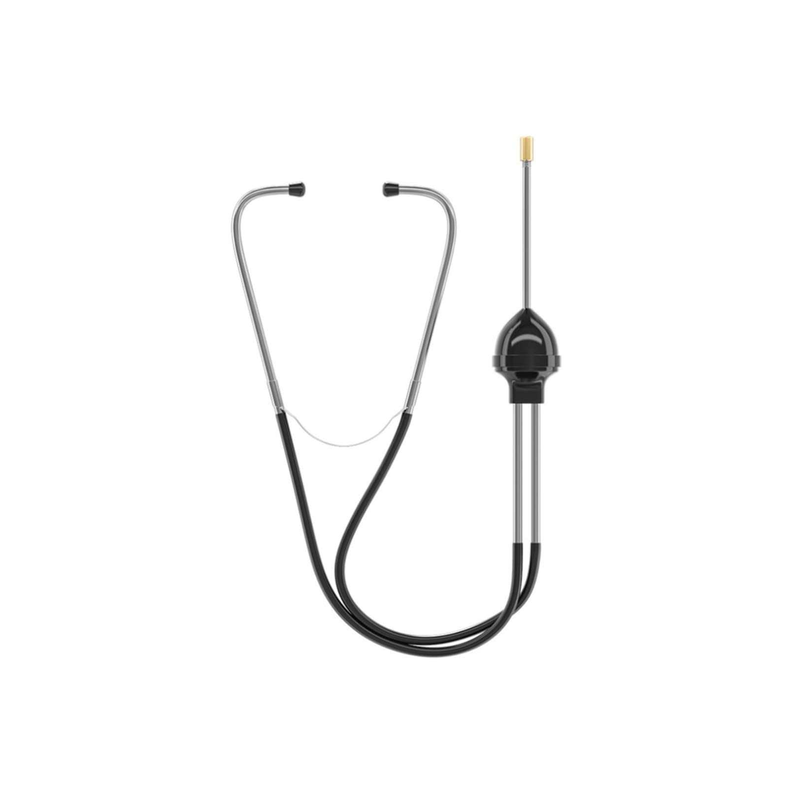 WDONAY 1 Pcs Stainless Steel Mechanical Stethoscope Engine Diagnostic Sensitive Hearing Tool Car Abnormal Noise Diagnosis Tool - Black