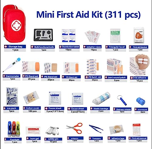 TRITFIT SPORTS - 311 PCS First Aid Kit, Emergency kit, First aid kit for car, Essential Supplies, First aid kit for Home, First aid Kits, First aid