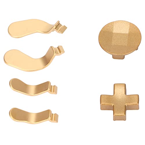 PUSOKEI Metal D-Pads, Stainless Steel Trigger Paddles and 2 Interchangeable D Pads, Gamepad Trigger Buttons Replacement for Elite Series 2 Controllers